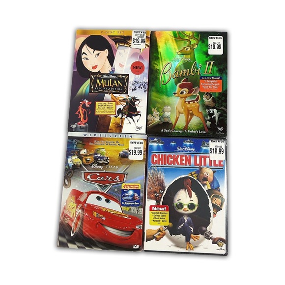 Media | Disney Dvd Movie Lot Of 4 Sealed Cars Pixar Mulan Chicken ...